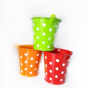 Metal Pail Polka Dot 2 3/4 Inch Decor Blank Pails Mini - Etsy