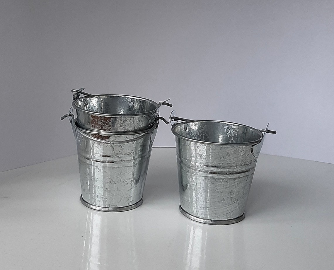 Metal Pail 2 23/64 Inch Craft Supply Decor Blank Pails Mini | Etsy