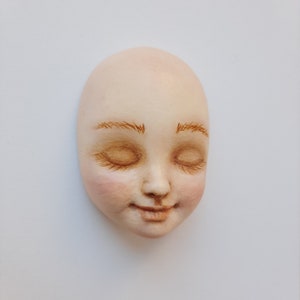 Teddy Doll Faces for Making Plush Doll. Sculptural Painted Parts Doll ...
