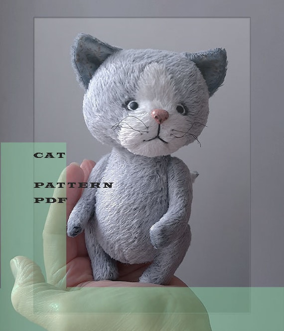 Cute Teddy Cat Sewing PATTERN PDF. Make Artist Teddy Bear OOAK - Etsy