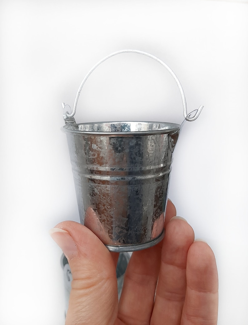 Metal Pail 2 23/64 Inch Craft Supply Decor Blank Pails Mini | Etsy