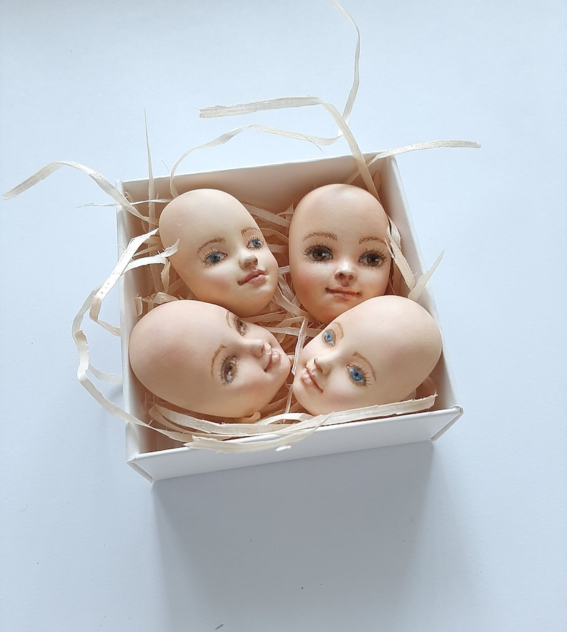 Teddy Doll Faces for Making Plush Doll. Sculptural Painted | Etsy