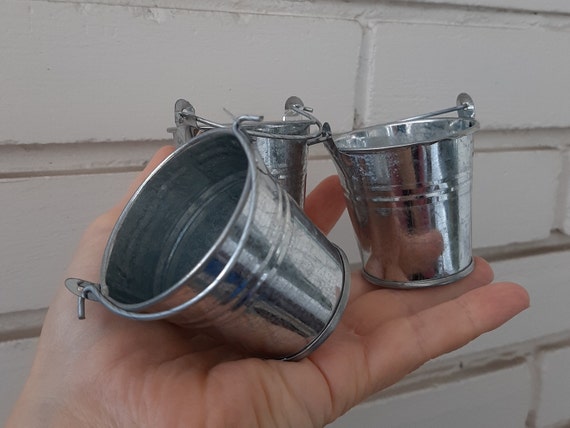 Metal Pail 2 23/64 Inch Craft Supply Decor Blank Pails Mini | Etsy