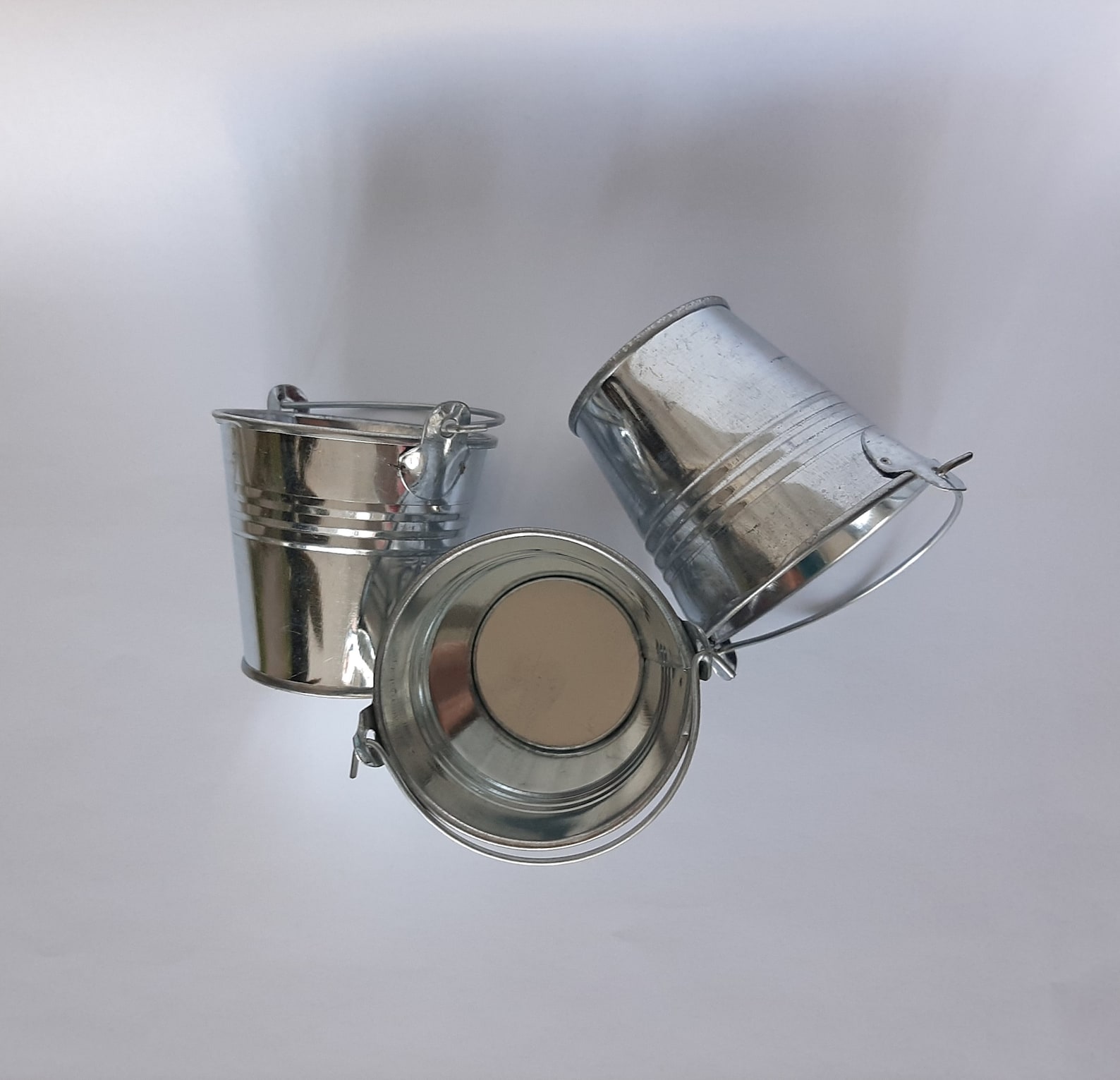 Metal Pail 2 3/4 Inch Craft Supply Decor Blank Pails Mini Bucket Floral ...