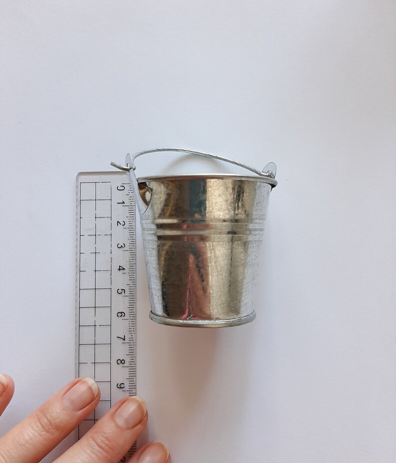Metal Pail 2 23/64 Inch Craft Supply Decor Blank Pails Mini Bucket ...
