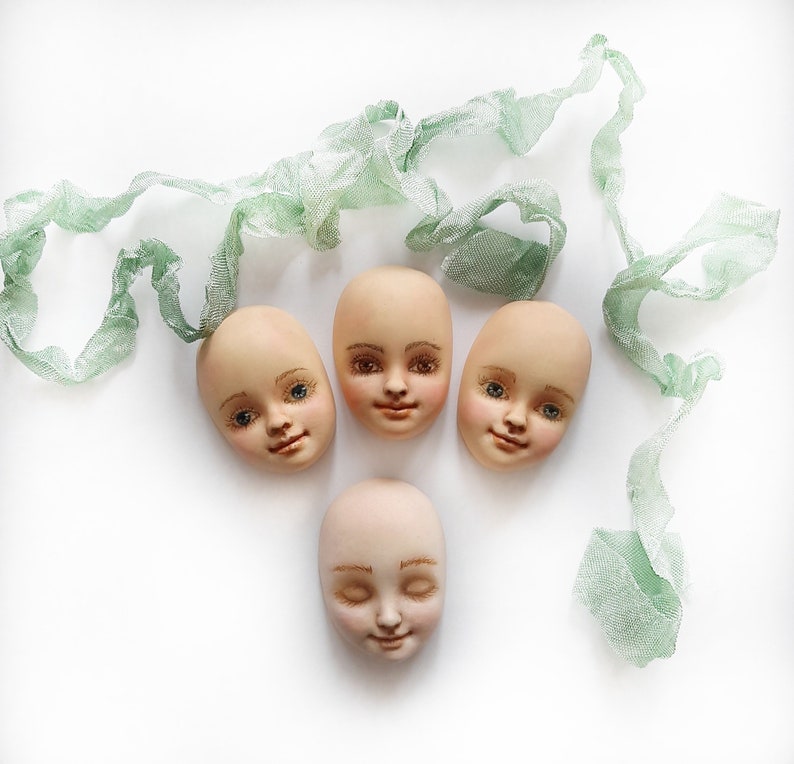 Teddy Doll Faces for Making Plush Doll. Sculptural Painted | Etsy