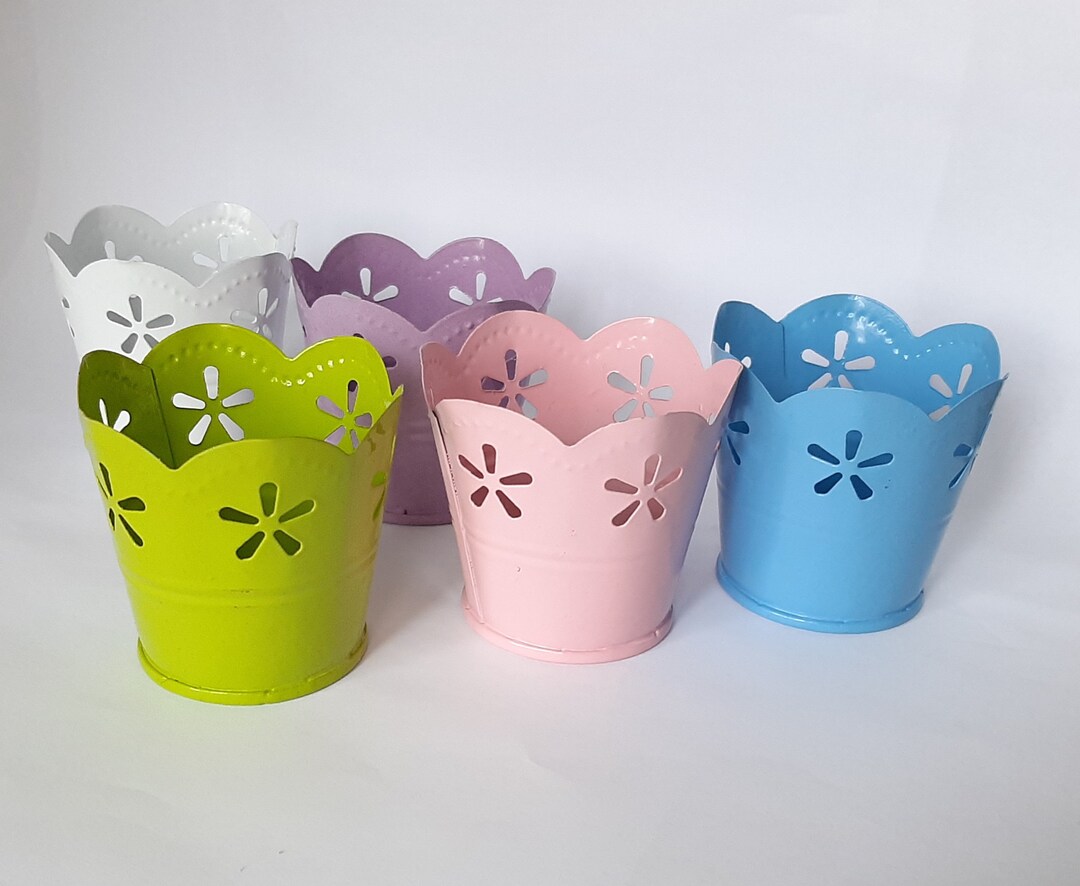 Small Metal Pail Original Design Bucket, Craft Supplies Decor Blank ...