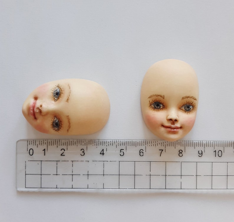 Teddy Doll Faces for Making Plush Doll. Sculptural Painted | Etsy