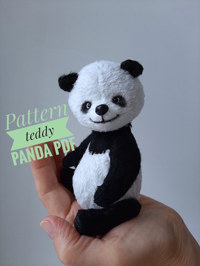 Stuffed Teddy Bear Panda Sewing Pattern Download PDF - Etsy