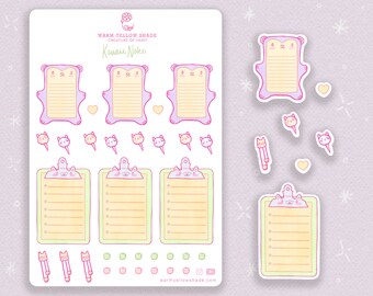 42 Cute Notepad Planner Stickers - Etsy