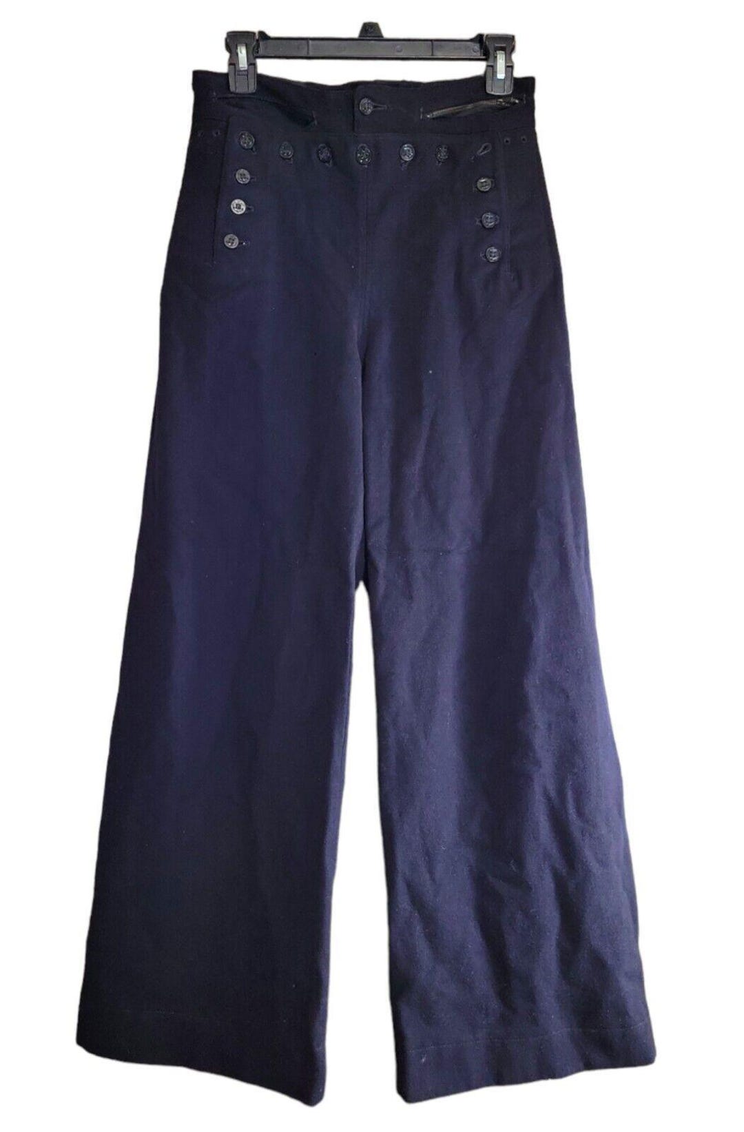 VTG US Navy Cracker Jack Button Front Dress Pants Wool Men's 30x28 ...