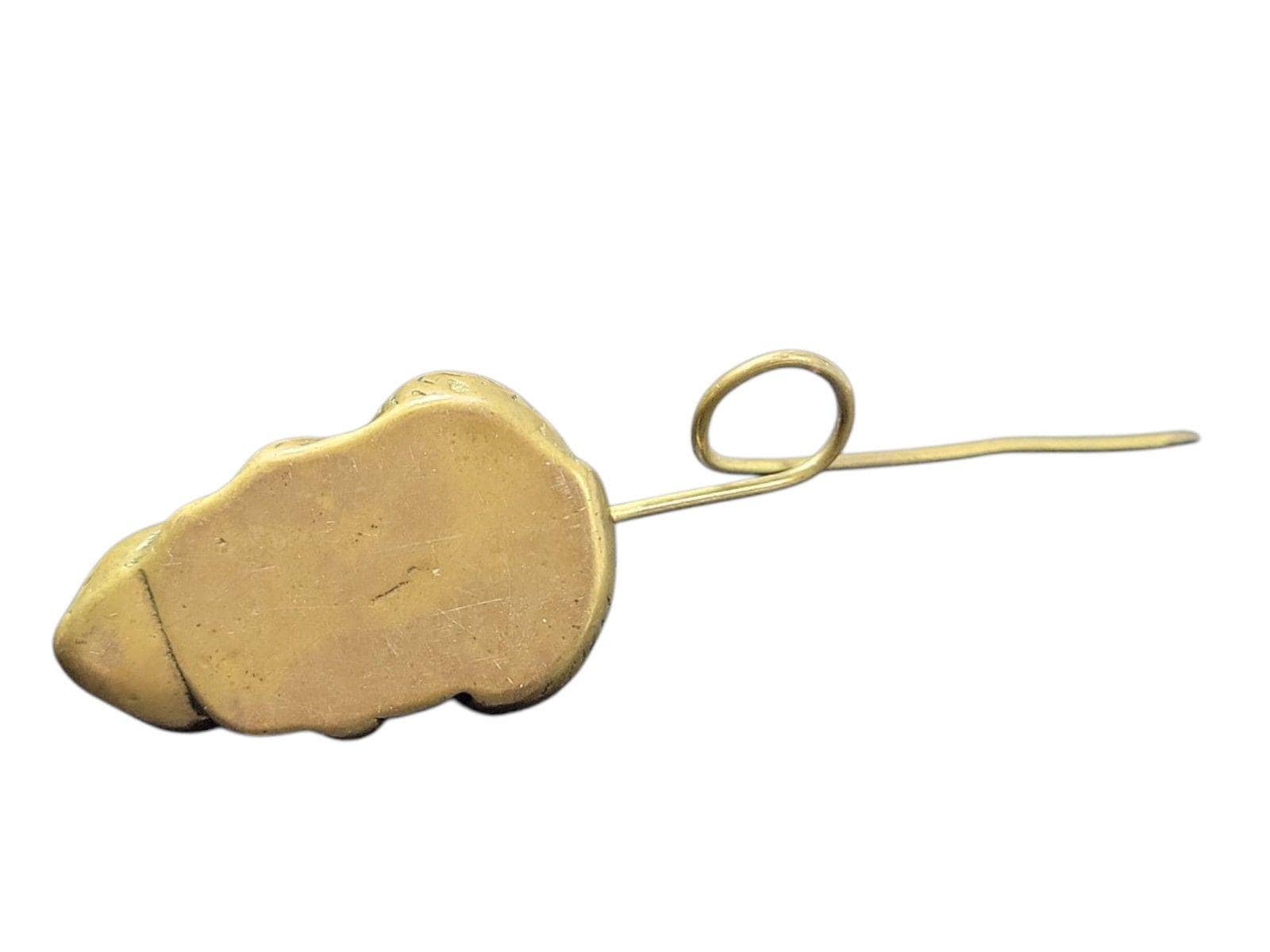 1950's Solid Brass Brass Mini Mouse Paperweight Receipt Catcher Heavy ...