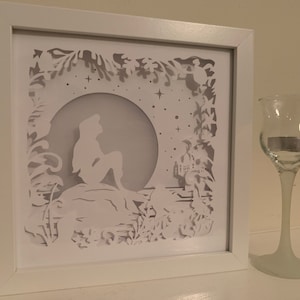 The Little Mermaid, Ariel, Beach Life, Decorative Shadow Box Shadowbox ...