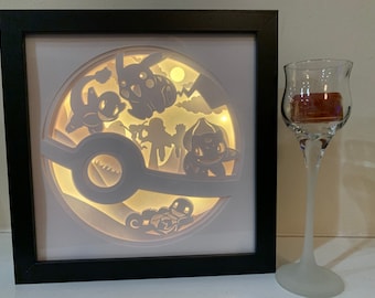 Pikachu Shadow Box - Etsy