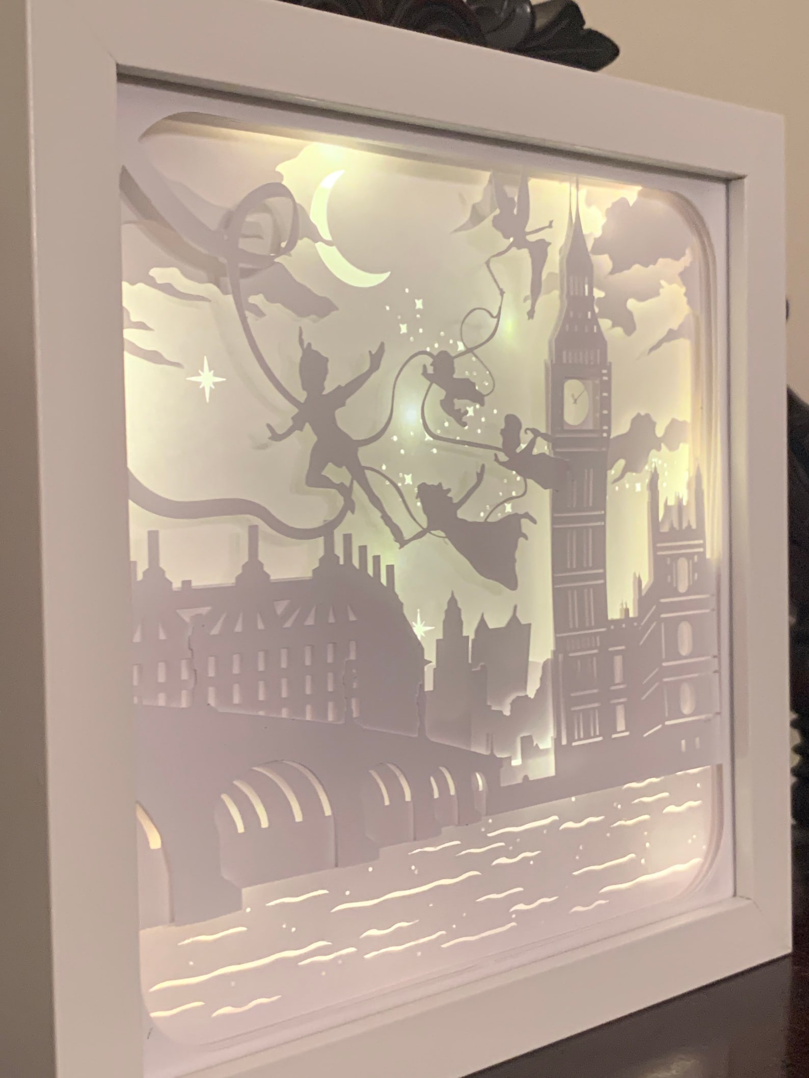 Peter Pan, Tinkerbell and the Children, Neverland, Lightbox Lighted ...