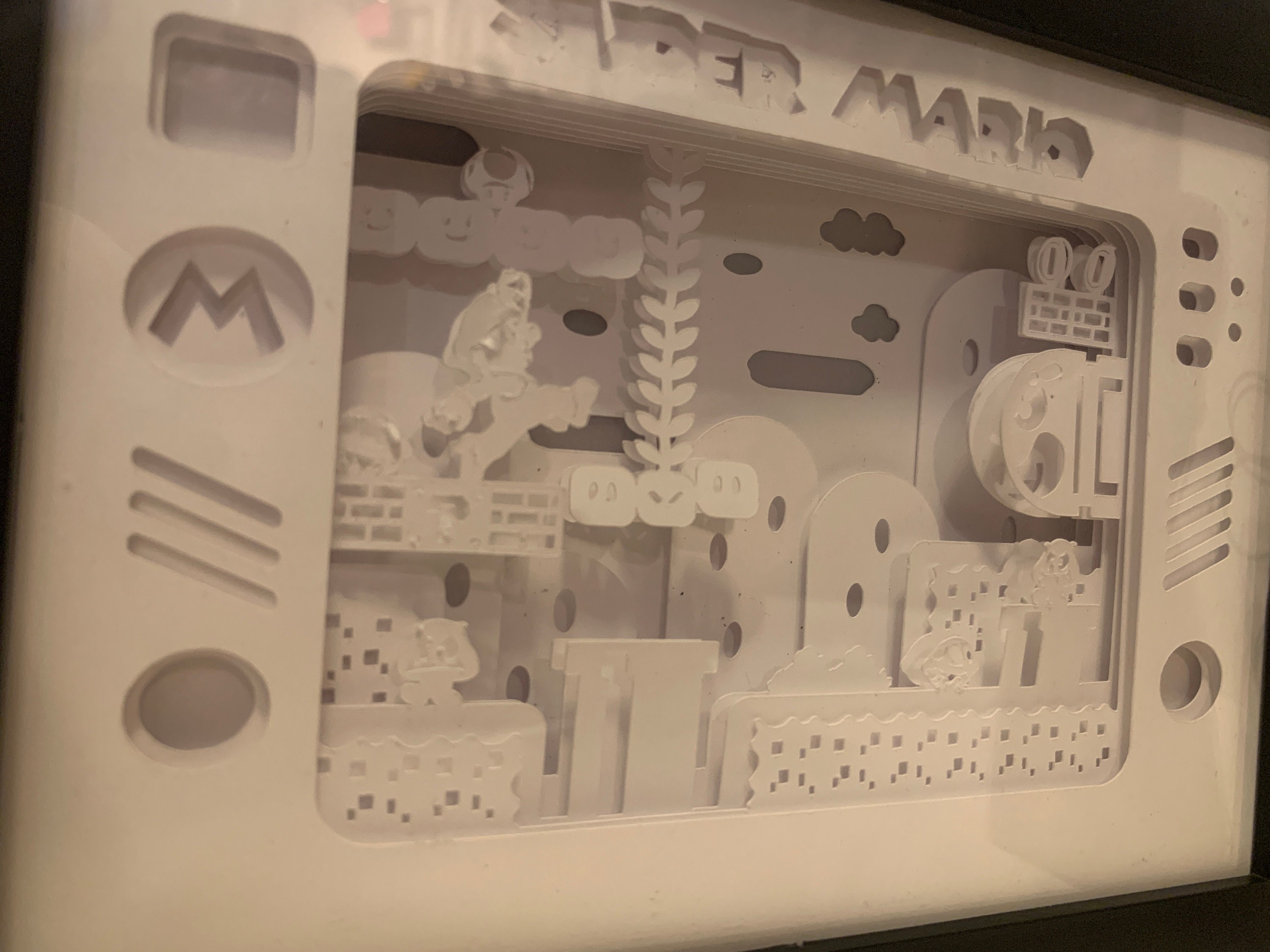 Super Mario light box, Mario Bros lamp, Mario Brothers wall sign, Nintendo Super Mario Brothers ...