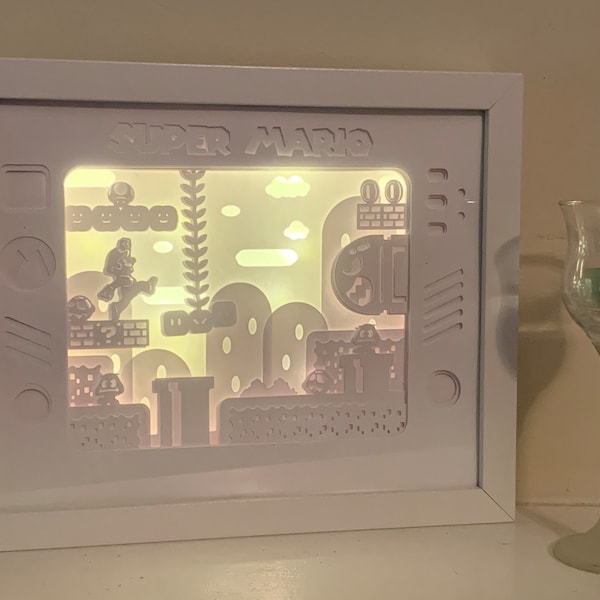Mario Shadow Box - Etsy