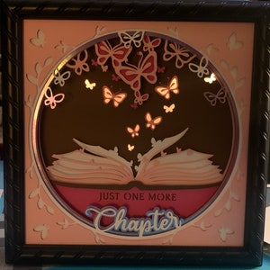 Just One More Chapter, Book and Butterfly Decor, Lightbox Lighted ...