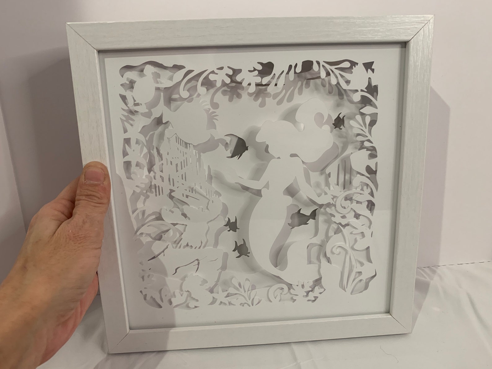 The Little Mermaid Ariel Under the Sea Decorative Shadow | Etsy