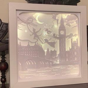 Peter Pan, Tinkerbell and the Children, Neverland, Lightbox Lighted ...