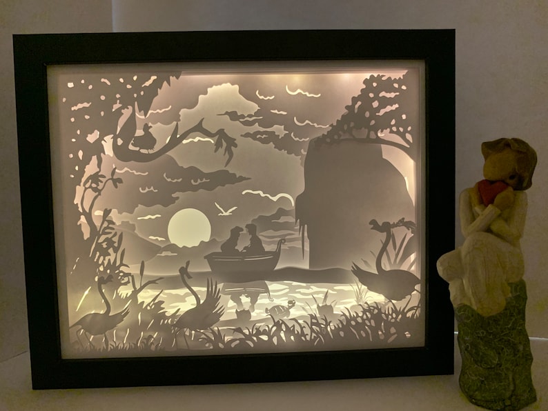 The Little Mermaid, Ariel and Prince, Beach Life, Decorative Shadow Box ...