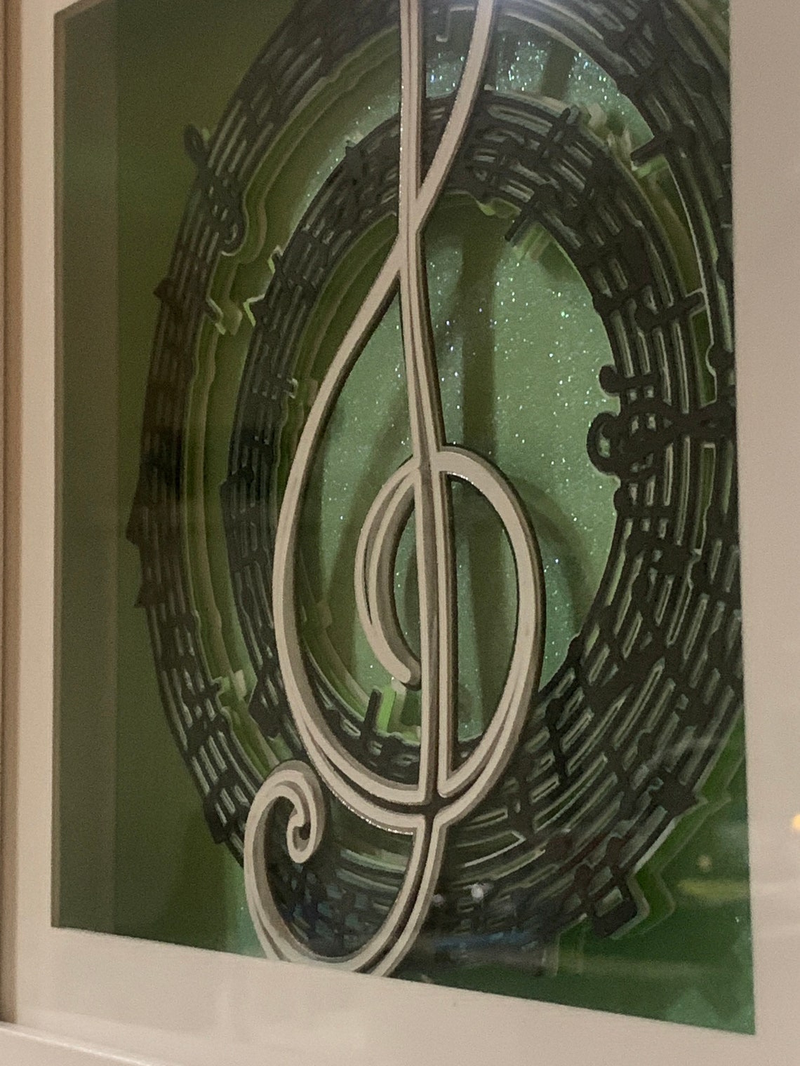 Musical Lamp Music Note Treble Clef Light Lamp Shadow Box - Etsy