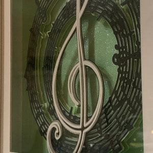Musical Lamp, Music Note, Treble Clef Light Lamp, Shadow Box Shadowbox ...