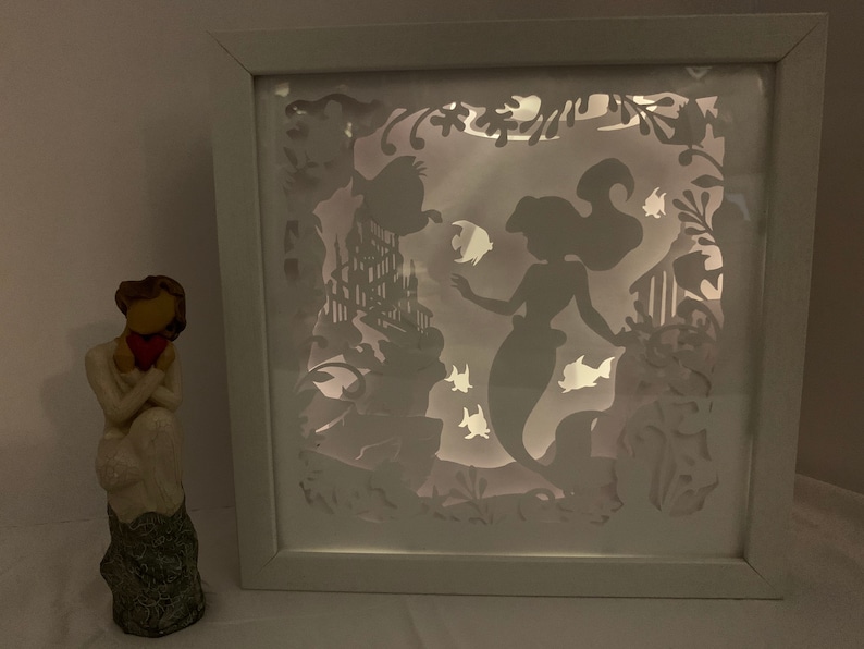 Ariel Shadow Box: the Little Mermaid, Under the Sea Decor - Etsy