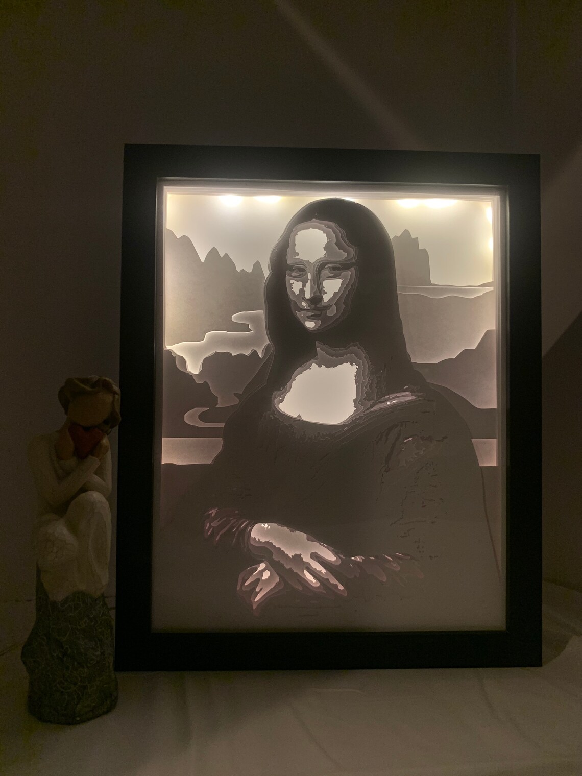 Mona Lisa Light Box: Leonardo Da Vinci LED Wall Art (8x10) - Etsy