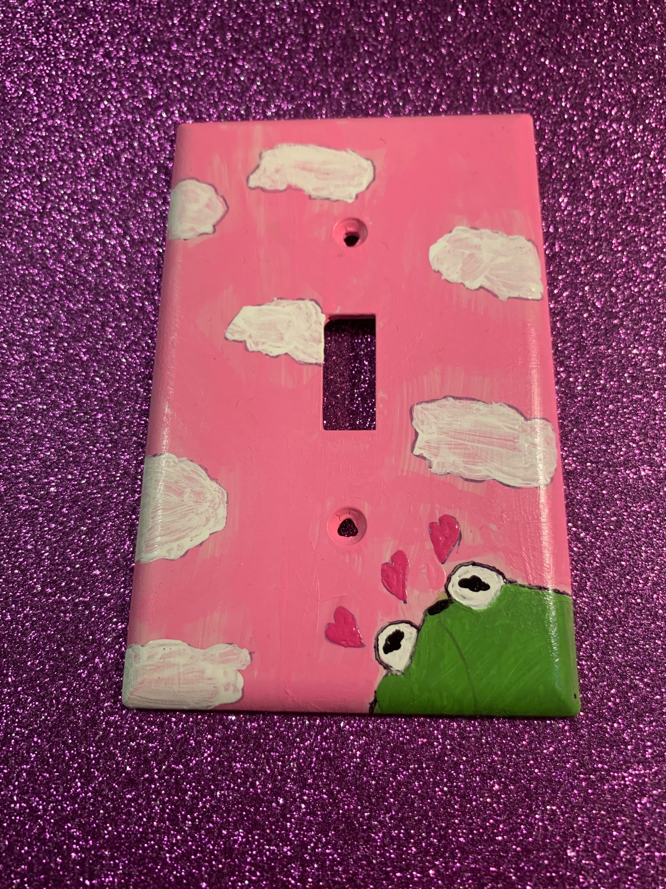 Light Switch Cover Plate Green Frog Created by Autistic Artist Kermit ...