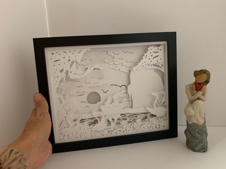 The Little Mermaid, Ariel and Prince, Beach Life, Decorative Shadow Box ...
