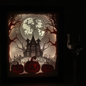 Halloween Home Decor, Halloween LED Lamp, Halloween Shadow Box, Pumpkin ...