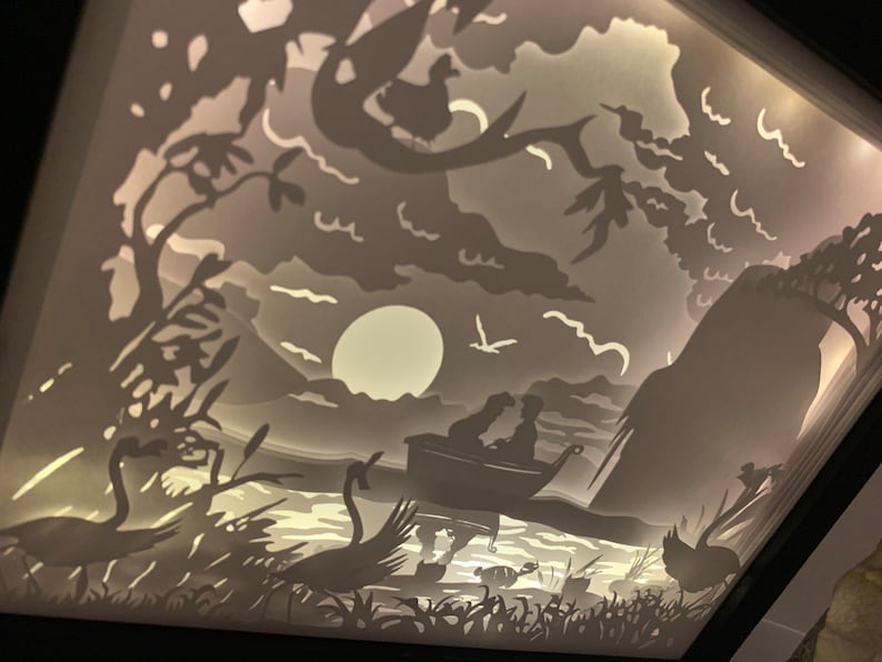 The Little Mermaid, Ariel and Prince, Beach Life, Decorative Shadow Box ...