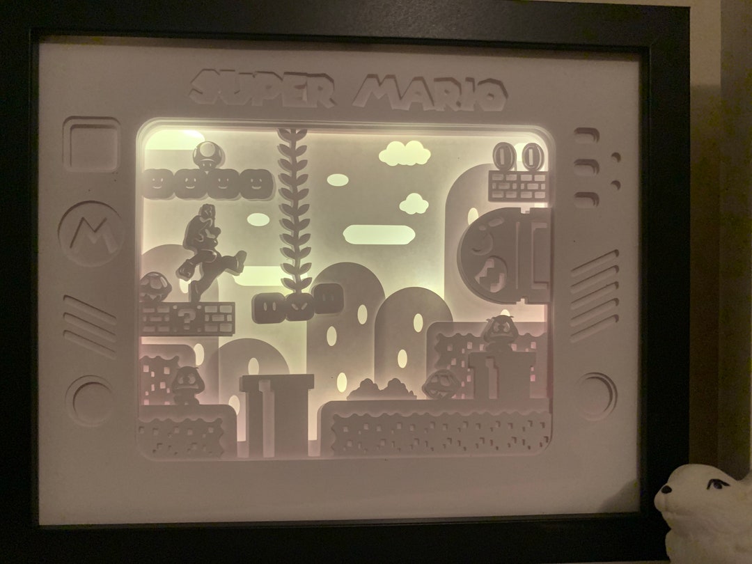 Super Mario Light Box, Mario Bros Lamp, Mario Brothers Wall Sign ...