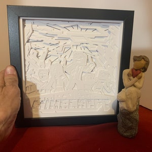 Minecraft Lightbox, Lighted Shadow Box Frame , LED Lamp, Home Decor, Great Gift for Husband or ...