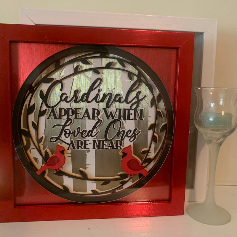 Cardinal Shadow Box - Etsy