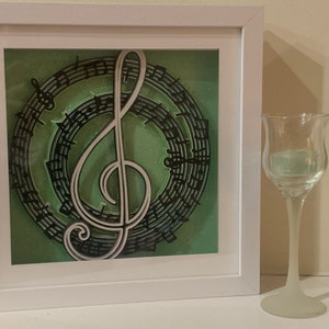 Musical Lamp, Music Note, Treble Clef Light Lamp, Shadow Box Shadowbox ...