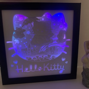 Hello Kitty Lighted Shadow Box: Kids Room Decor - Etsy