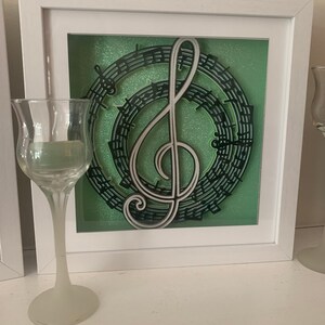 Musical Lamp, Music Note, Treble Clef Light Lamp, Shadow Box Shadowbox ...