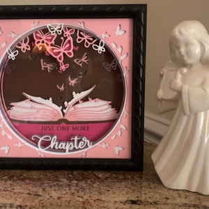 Just One More Chapter, Book and Butterfly Decor, Lightbox Lighted ...