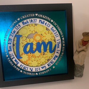 Bible Verse Frame, Daisy Decor, Flower Decor, Religious Light Lighted ...