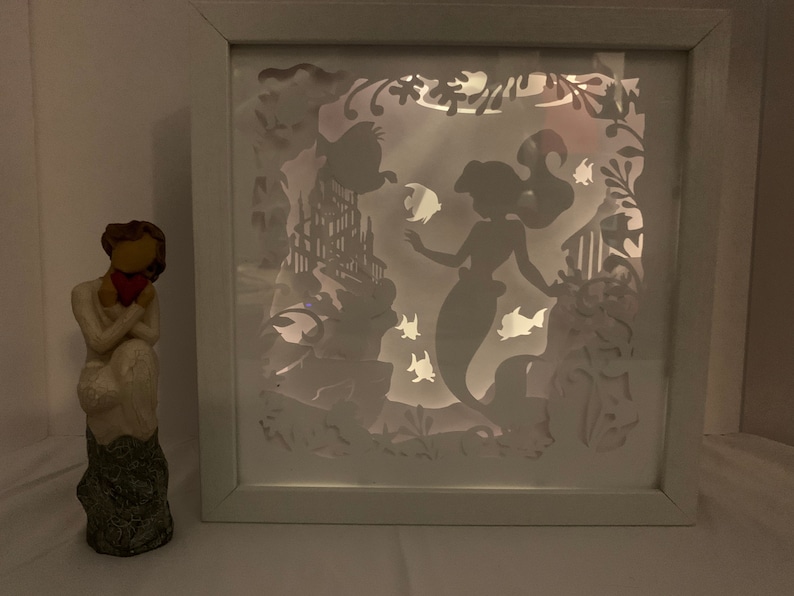 The Little Mermaid Ariel Under the Sea Decorative Shadow | Etsy