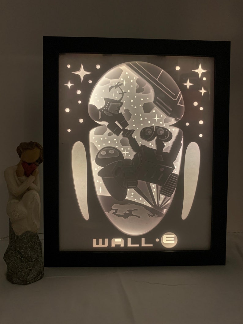 Wall-e Lightbox Lighted Shadow Box Frame Light Lamp - Etsy