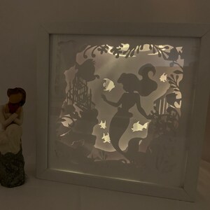 The Little Mermaid, Ariel, Under the Sea, Decorative Shadow Box ...