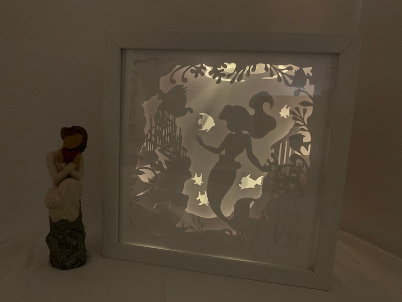 The Little Mermaid Ariel Under the Sea Decorative Shadow | Etsy