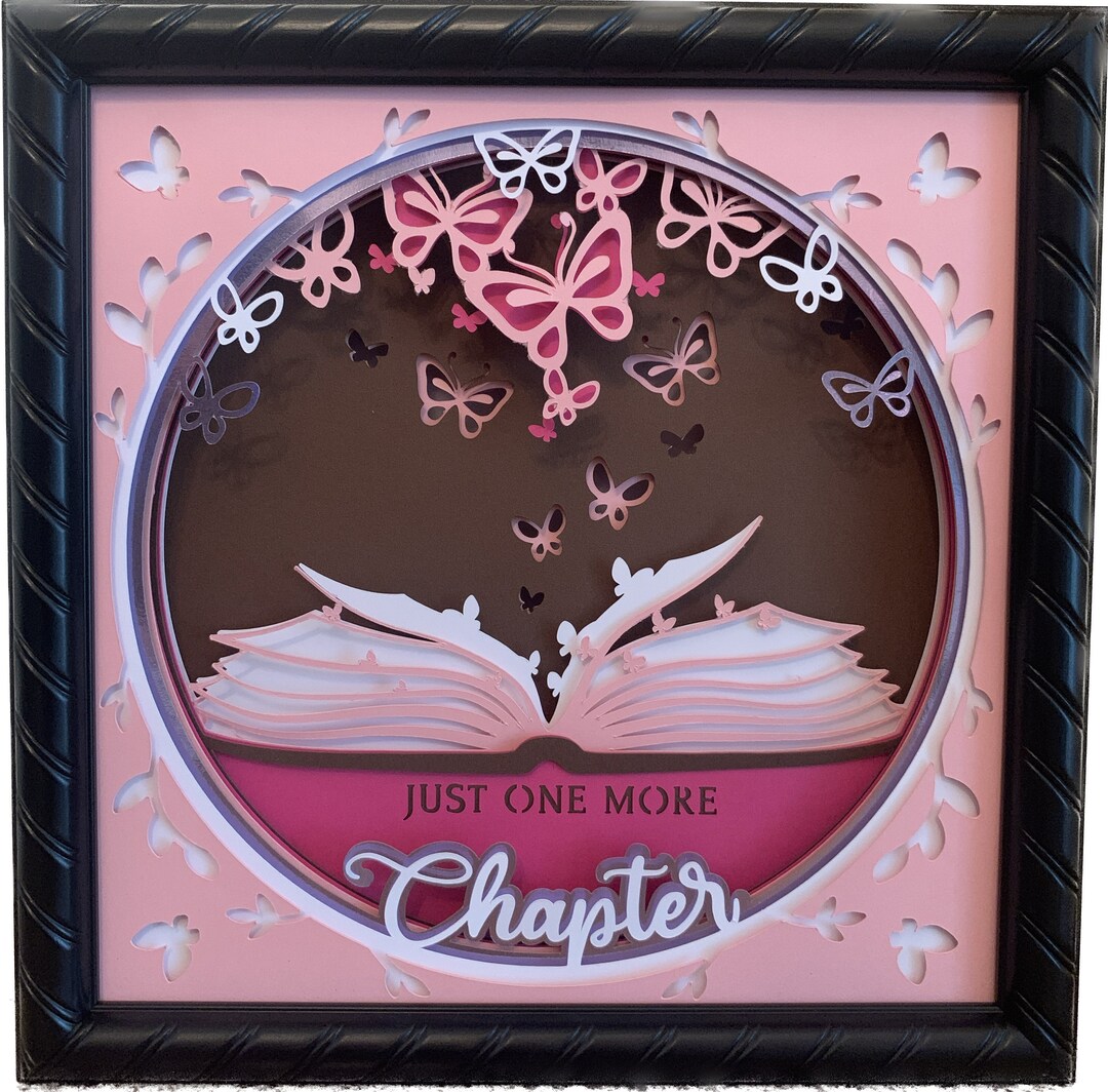 Just One More Chapter, Book and Butterfly Decor, Lightbox Lighted ...