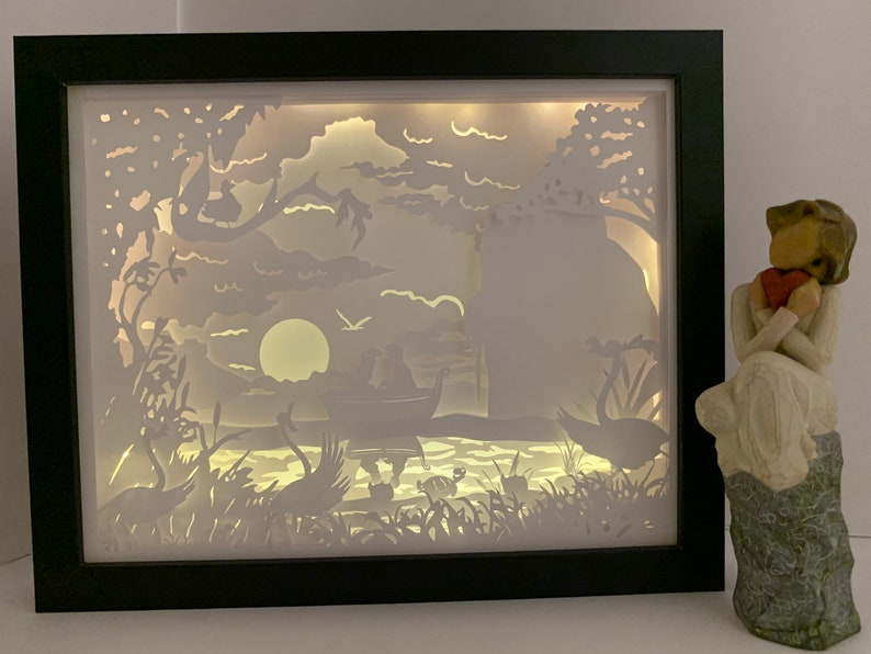 The Little Mermaid, Ariel and Prince, Beach Life, Decorative Shadow Box ...
