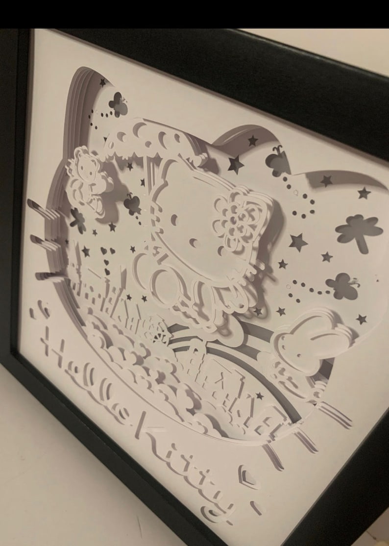 Hello Kitty Lighted Shadow Box: Kids Room Decor - Etsy