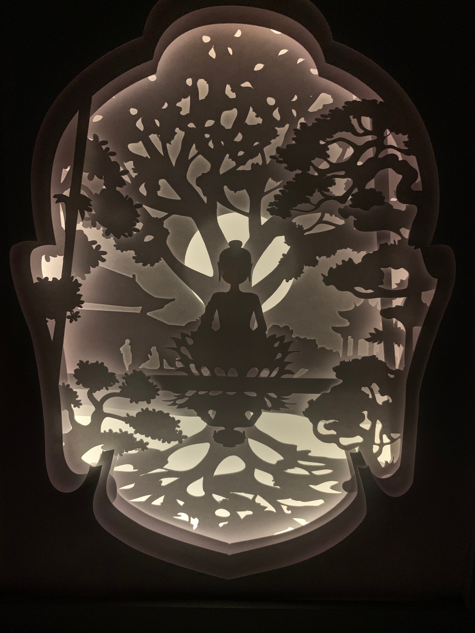 Buddha Lighted Shadow Box: Handmade LED Wall Art - Etsy
