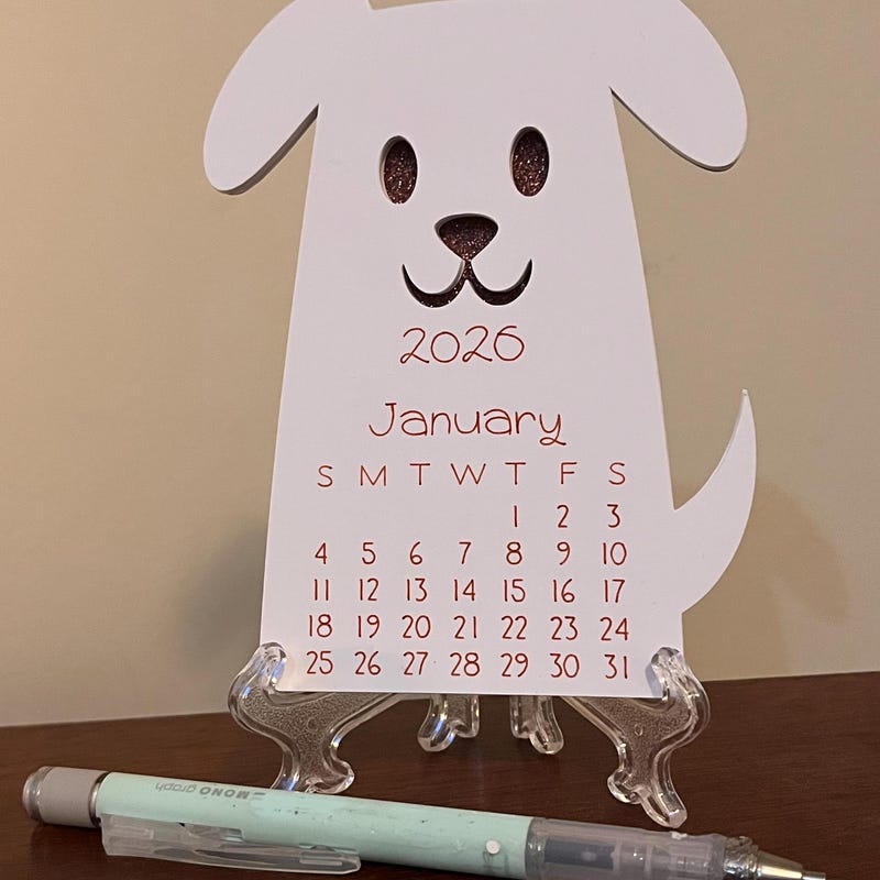 Paw Print Dog Calendar 2026 - Etsy